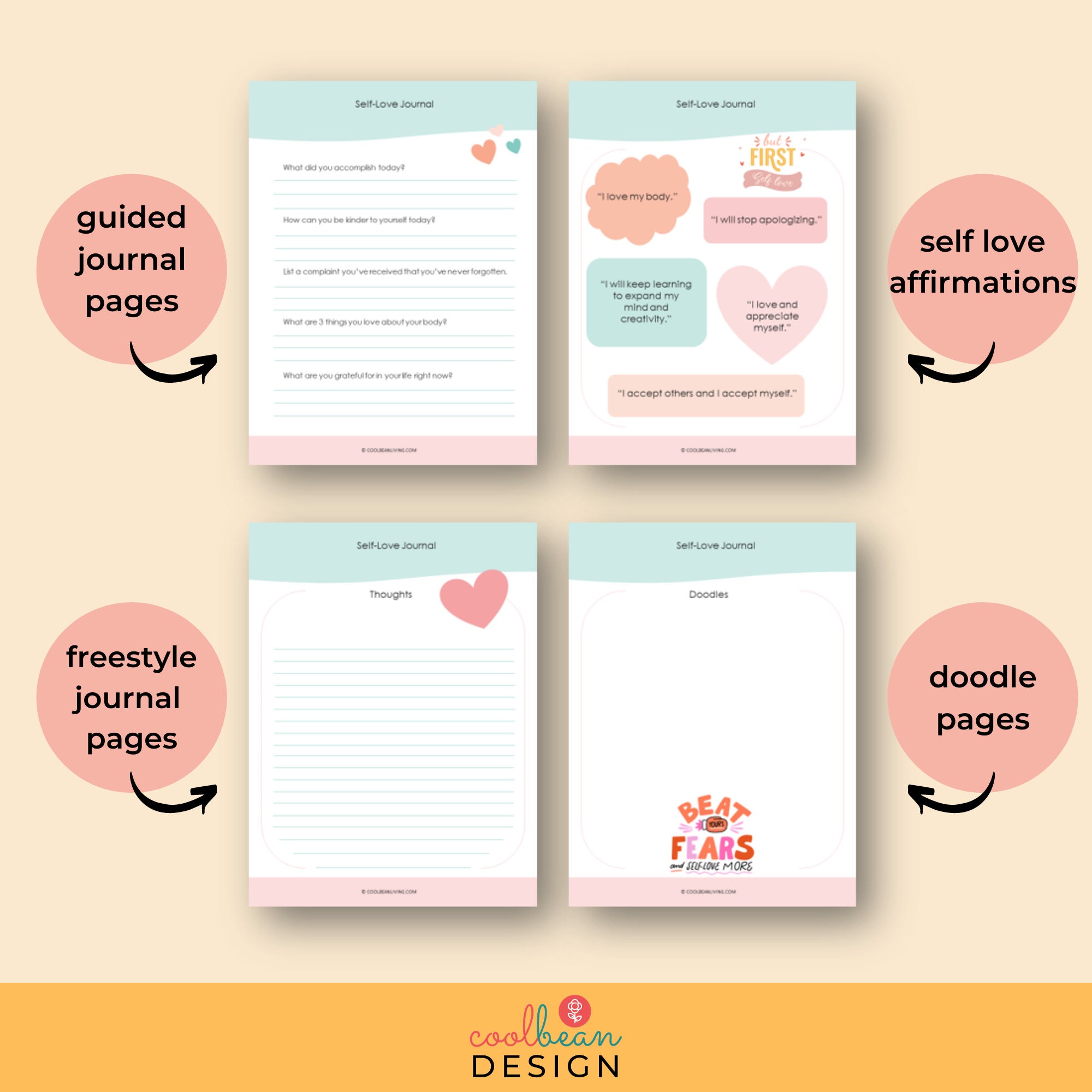 My Self Love Journal | Printable | Journal & Affirmations - Etsy
