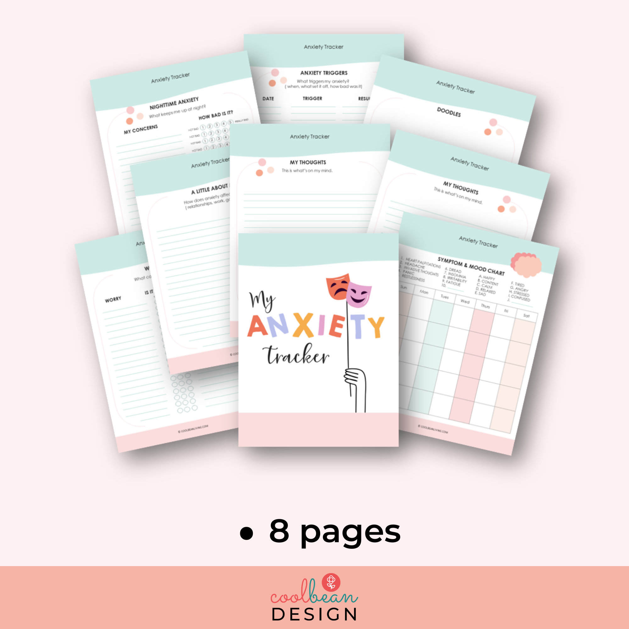 Printable Anxiety Tracker | Trigger Tracking | Mood Chart | Worry Log ...