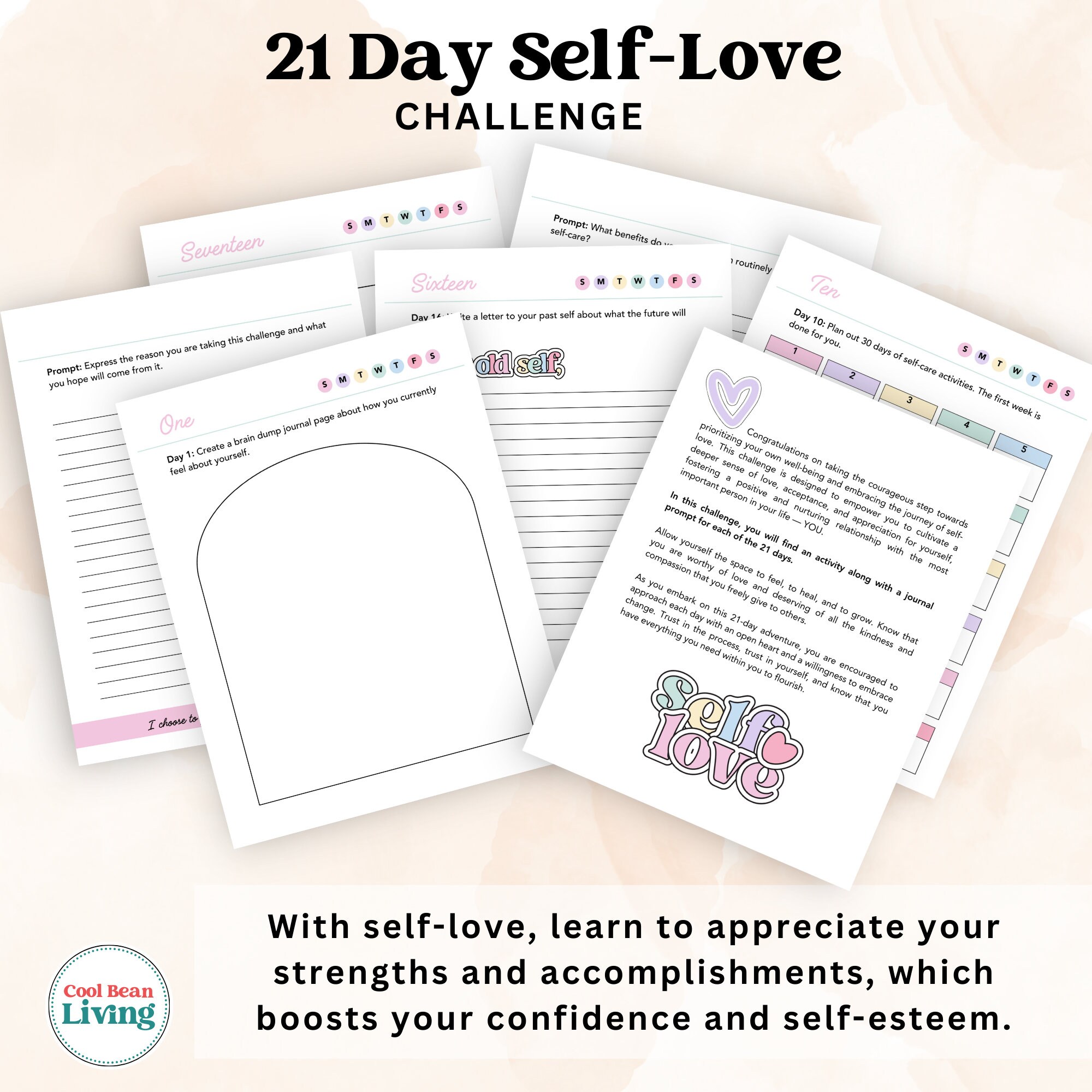 21-day Self-love Challenge | Printable Learn to Love Yourself ...