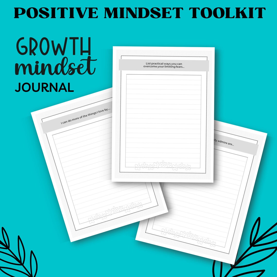 Printable Positive Mindset Bundle Growth Mindset Toolkit - Etsy