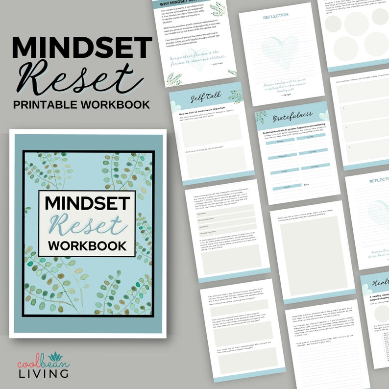 Printable Mindset Reset Workbook Mindset Makeover for - Etsy