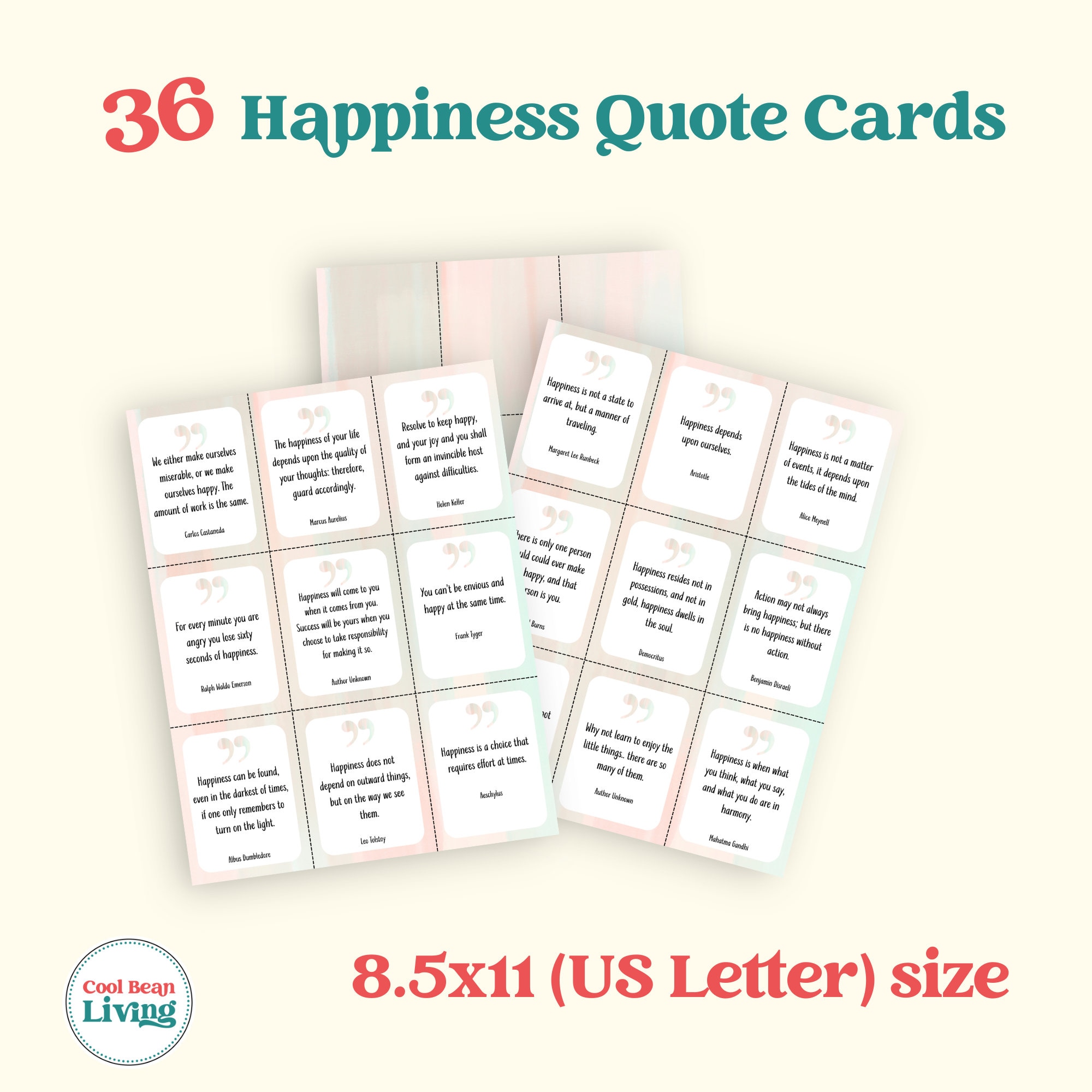 Build Happiness Quotes and Affirmations Cards Print at Home - Etsy