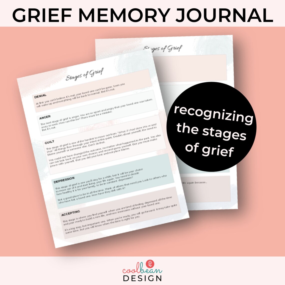 Grief Journal Printable Bereavement Therapy Grief and Loss - Etsy Canada