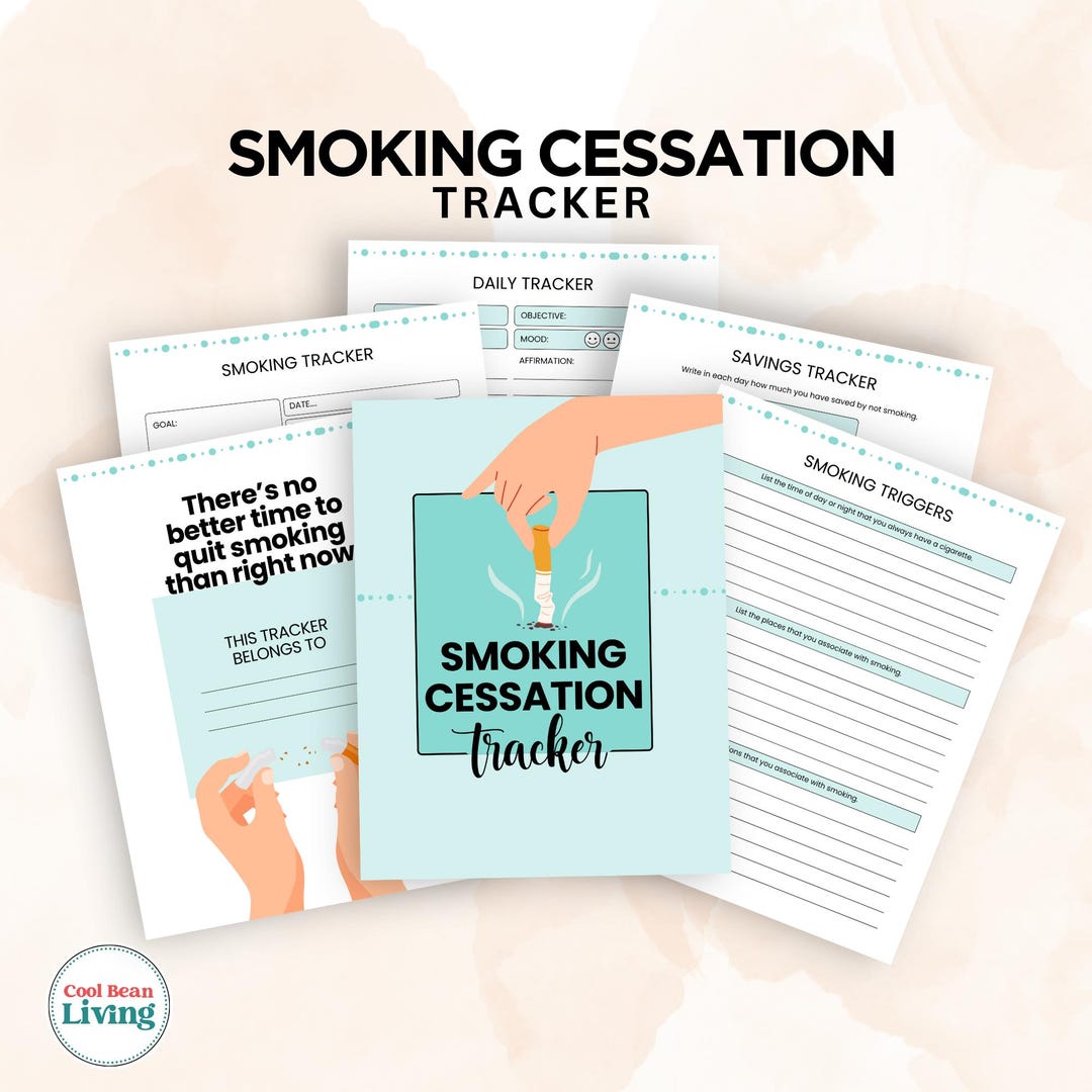 Printable Smoking Cessation Tracker | Stop Smoking Challenge Journal ...