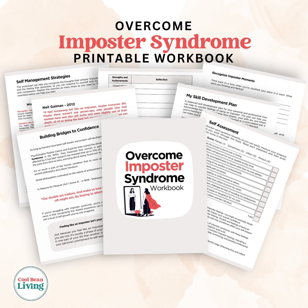 Printable Overcome Imposter Syndrome Workbook | Worksheets for Healing ...