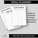 Printable Meal Planning, Grocery List and Recipe Cards | Weekly Menu ...