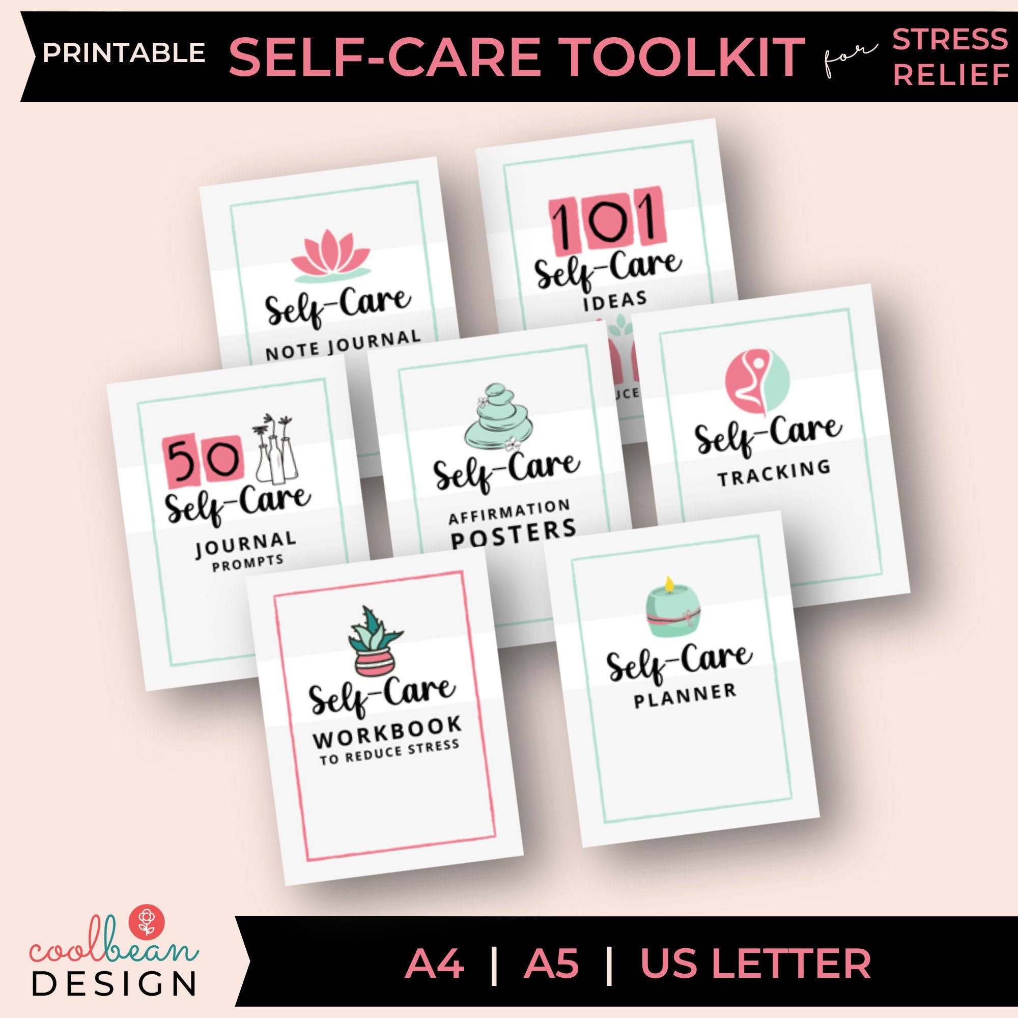 Self-care Printable Toolkit Self Care Journal Planner | Etsy