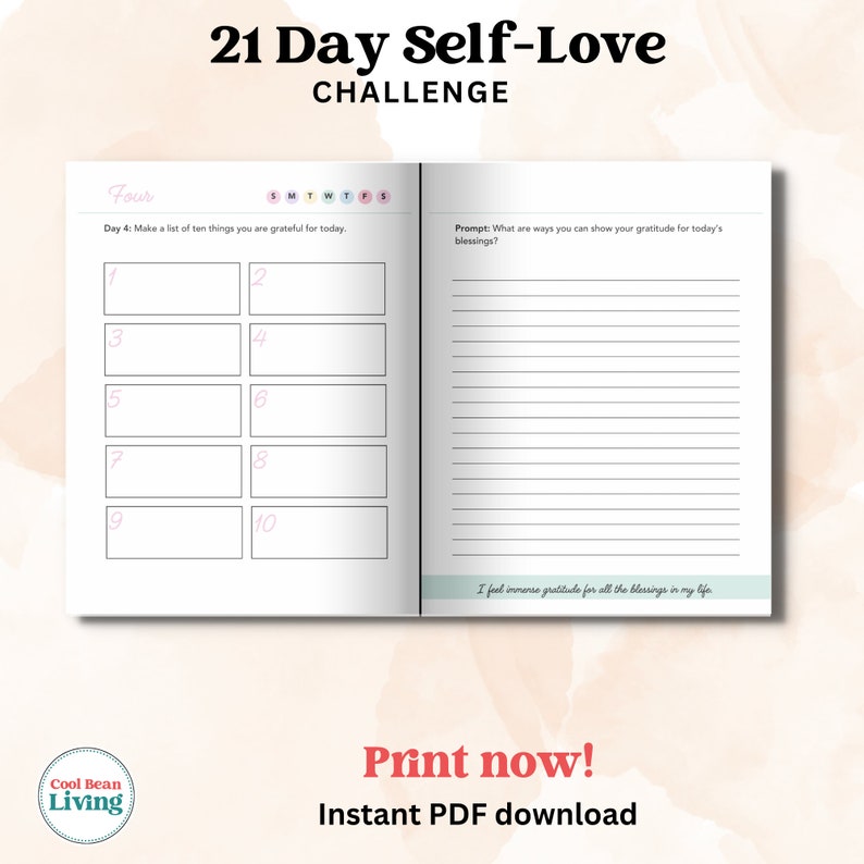 21-day Self-love Challenge | Printable Learn to Love Yourself ...