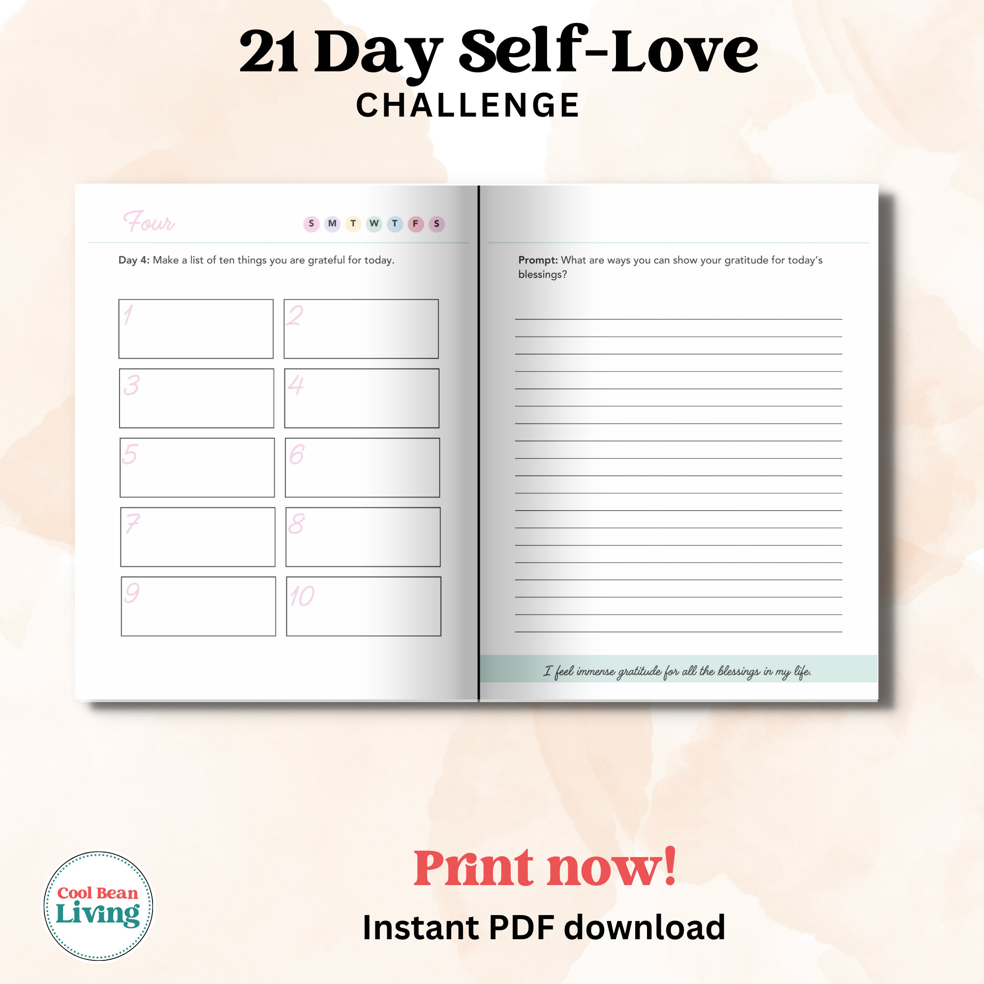 21-day Self-love Challenge | Printable Learn to Love Yourself ...