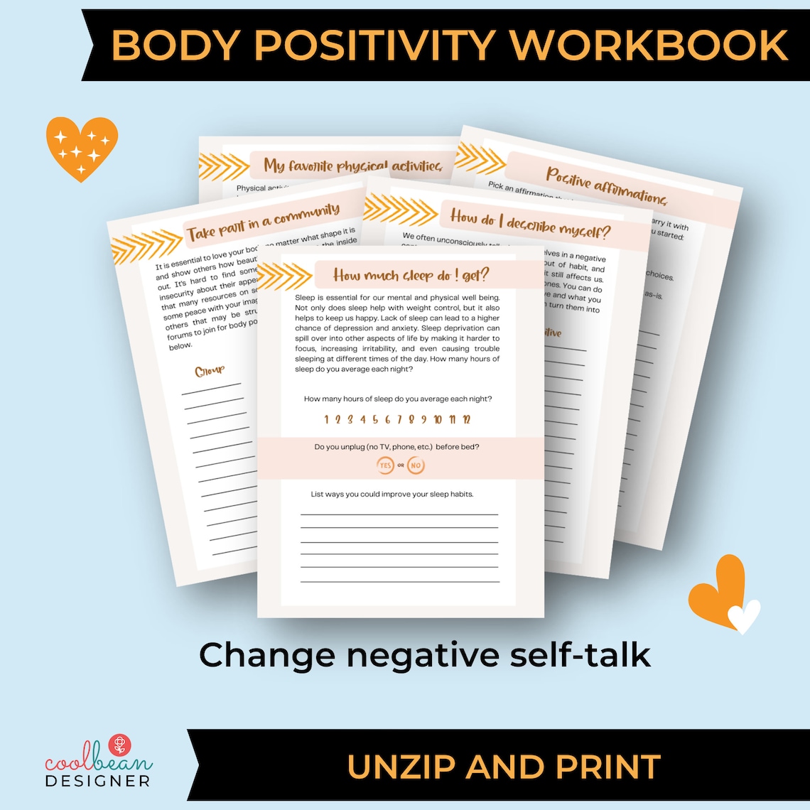 Body Positivity Workbook Printable Body Image Journal - Etsy