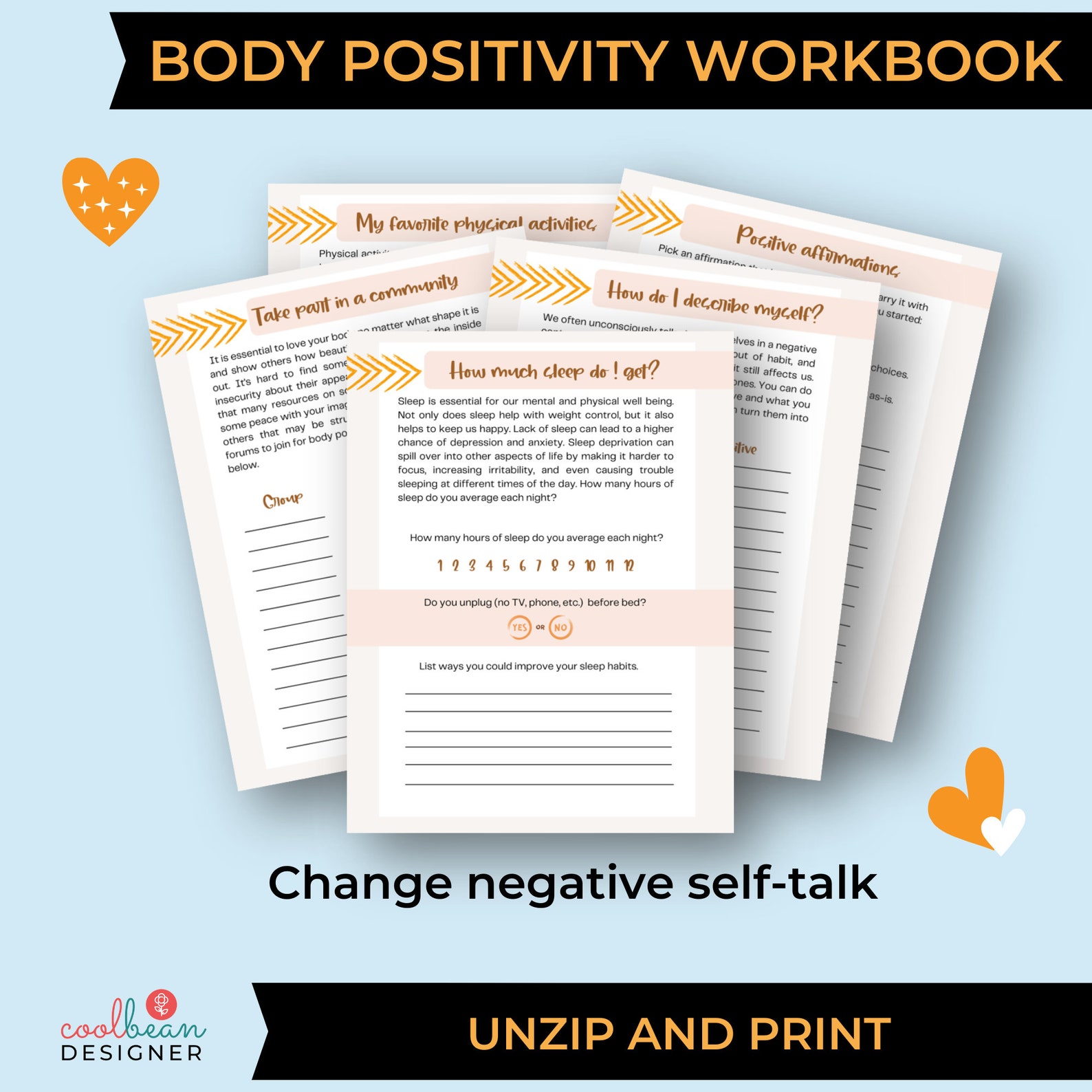 Body Positivity Workbook Printable Body Image Journal - Etsy