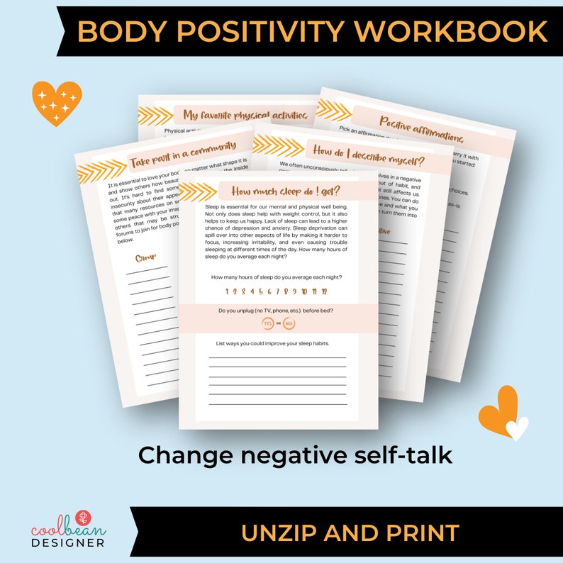 Body Positivity Workbook Printable Body Image Journal - Etsy