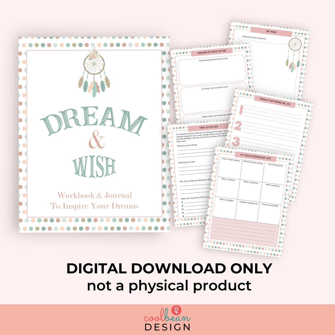 Printable Dream and Wish Workbook and Journal Manifest Journal Dream ...