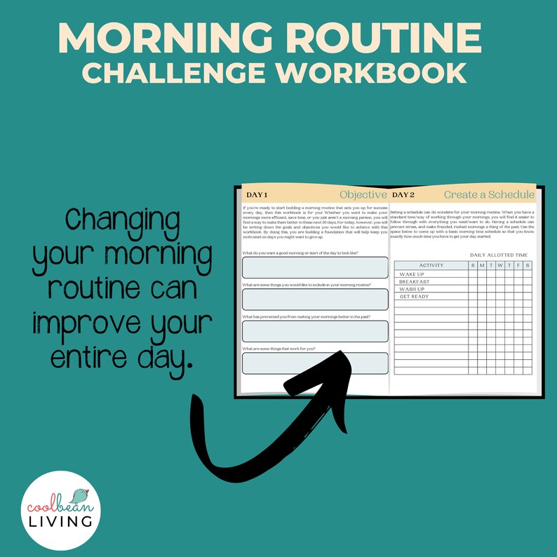 Morning Routine Challenge | Printable Win the Day Workbook - Etsy