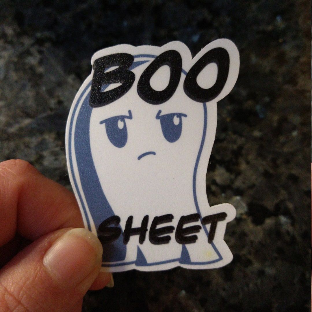 Boo Sheet, Waterproof Vinyl Sticker for Laptop, Water Bottle ...