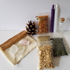 Healing Rejuvenate Restore Spell Kit Includes Flowers, Herbs, Crystals ...