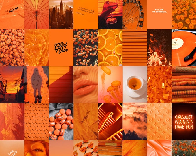Orange and Blue Wall Collage Kit - Etsy