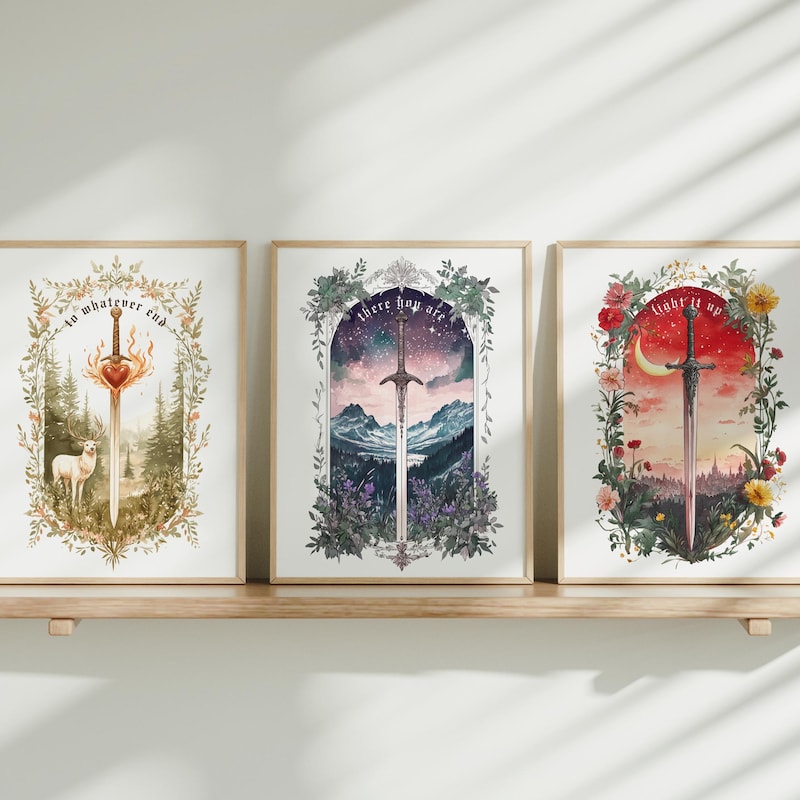Bookish Sword Poster - Etsy UK