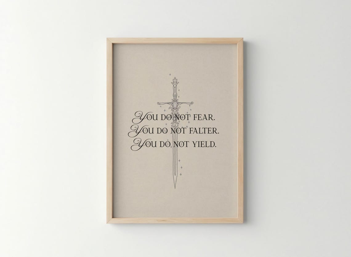 You Do Not Yield | TOG Quote Art Print | Bookish Art | Aelin ...