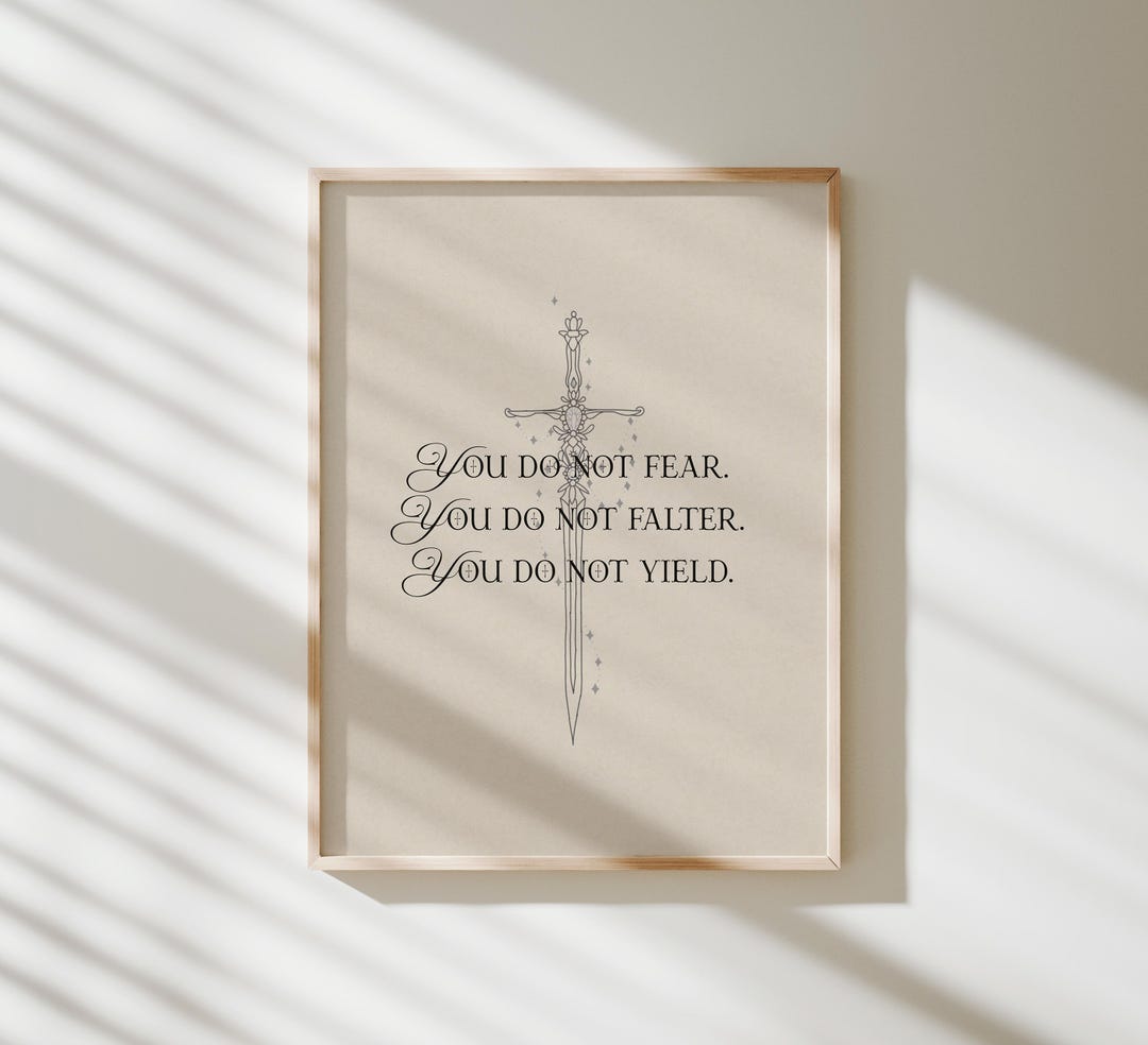 You Do Not Yield | TOG Quote Art Print | Bookish Art | Aelin ...