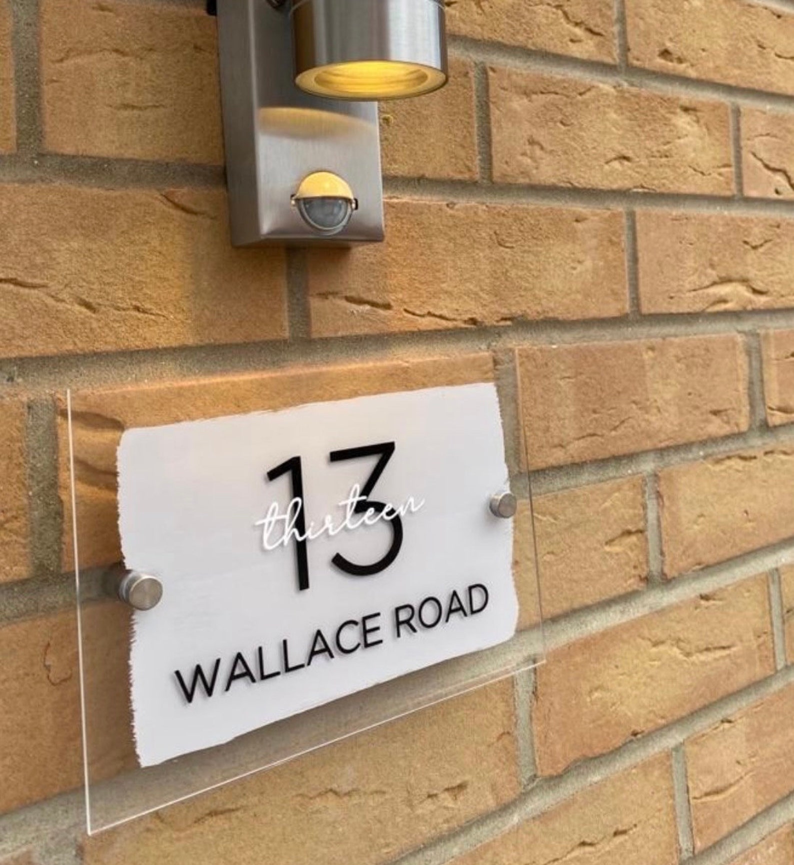 ACRYLIC HOUSE NUMBER Sign Perspex Sign Personalised House - Etsy