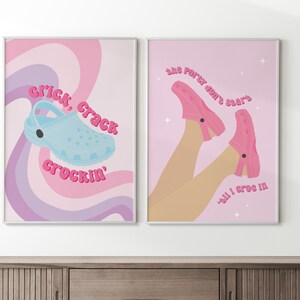 Crocs Wall Print, Feet in Air Illustration, Crocs Clog Shoes, Crocs ...