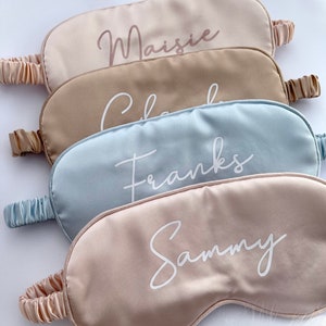 Personalised Eye Masks, Satin Eye Mask for Sleeping, Personalised Gift ...