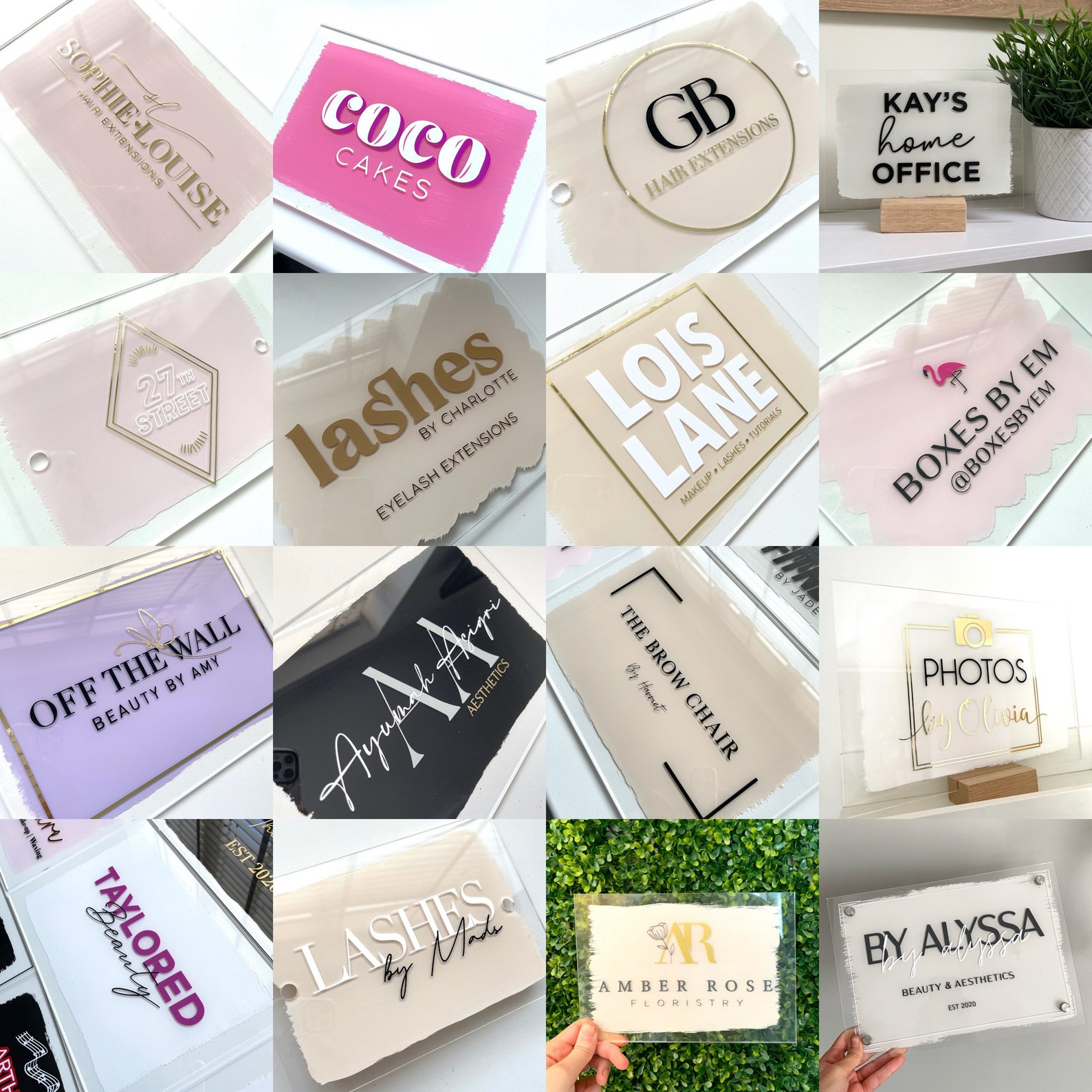 CUSTOM ACRYLIC SIGNS Personalised Acrylic Signs Salon Signs - Etsy UK