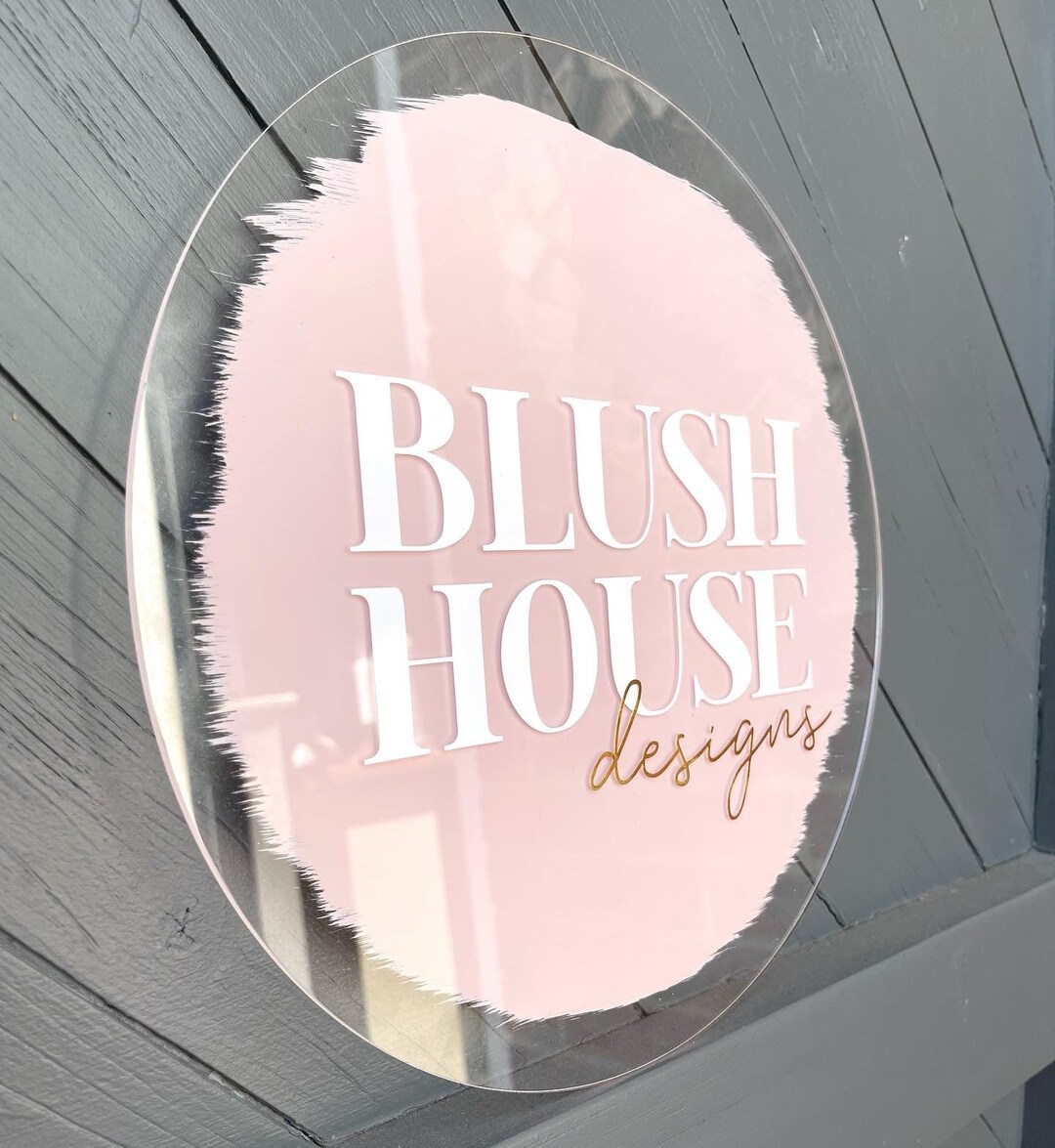 CUSTOM ACRYLIC SIGN, Round Acrylic Sign, Circle Sign, Logo Signage ...