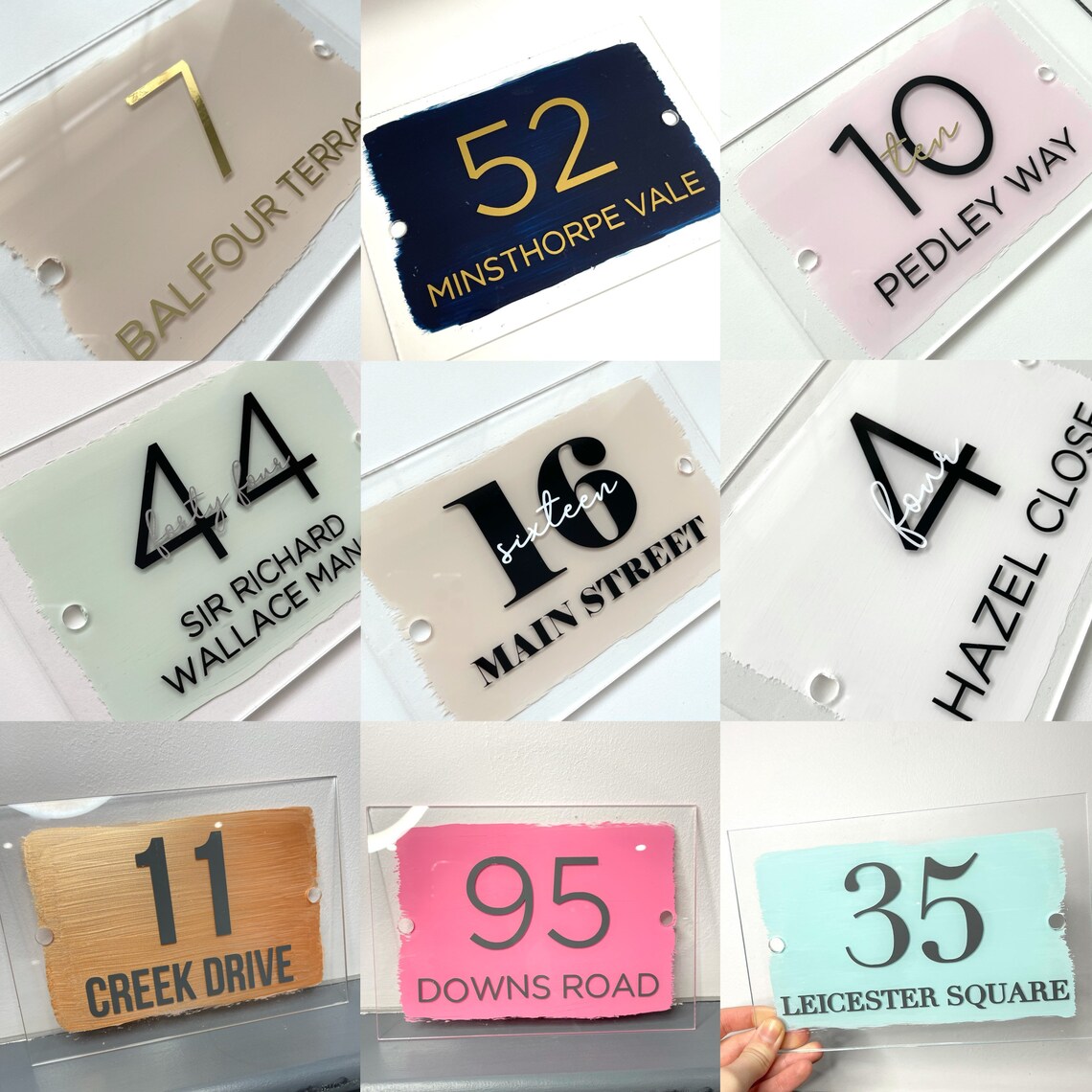 ACRYLIC HOUSE NUMBER sign Perspex sign personalised house | Etsy