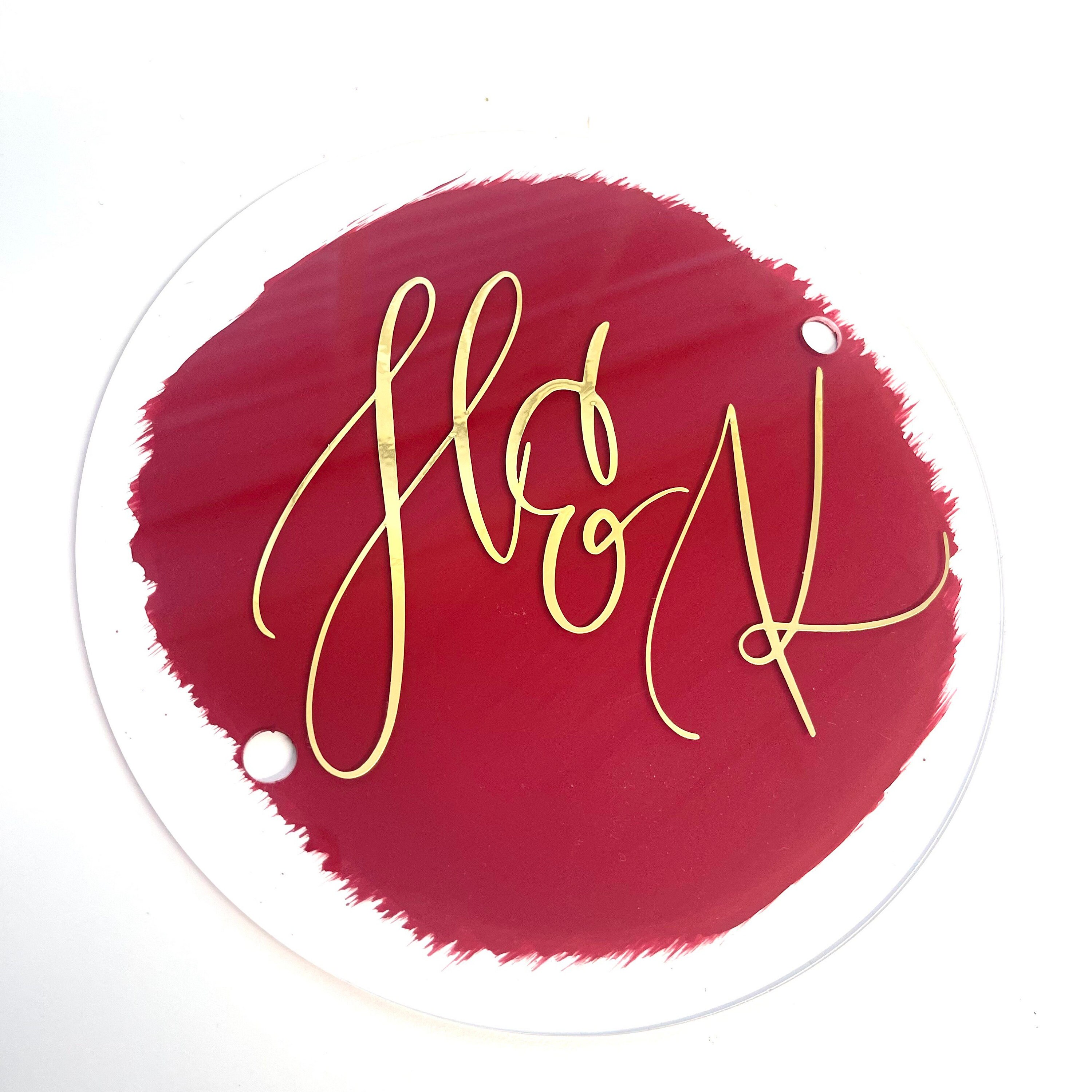 CUSTOM ACRYLIC SIGN Round Acrylic Sign Circle Sign Logo - Etsy UK