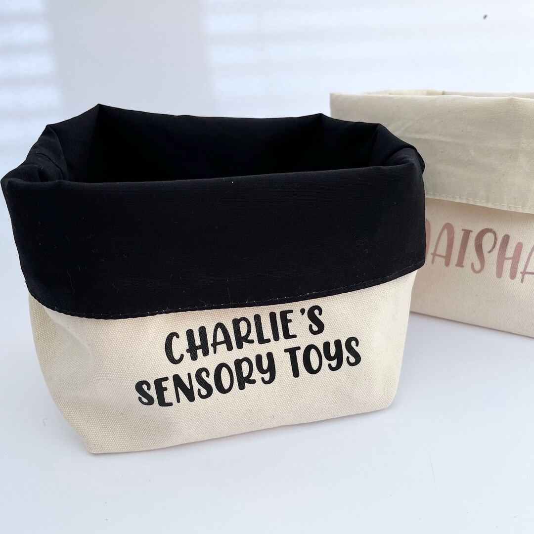 Personalised Storage Bucket Bag, Fabric Boxes, Home Storage, Toy ...