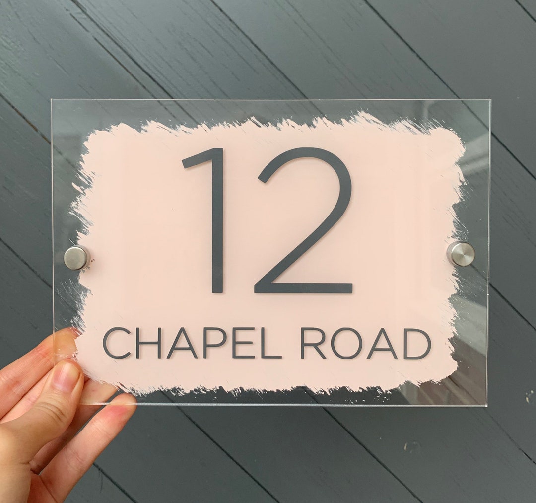 ACRYLIC HOUSE NUMBER Sign Perspex Sign Personalised House - Etsy