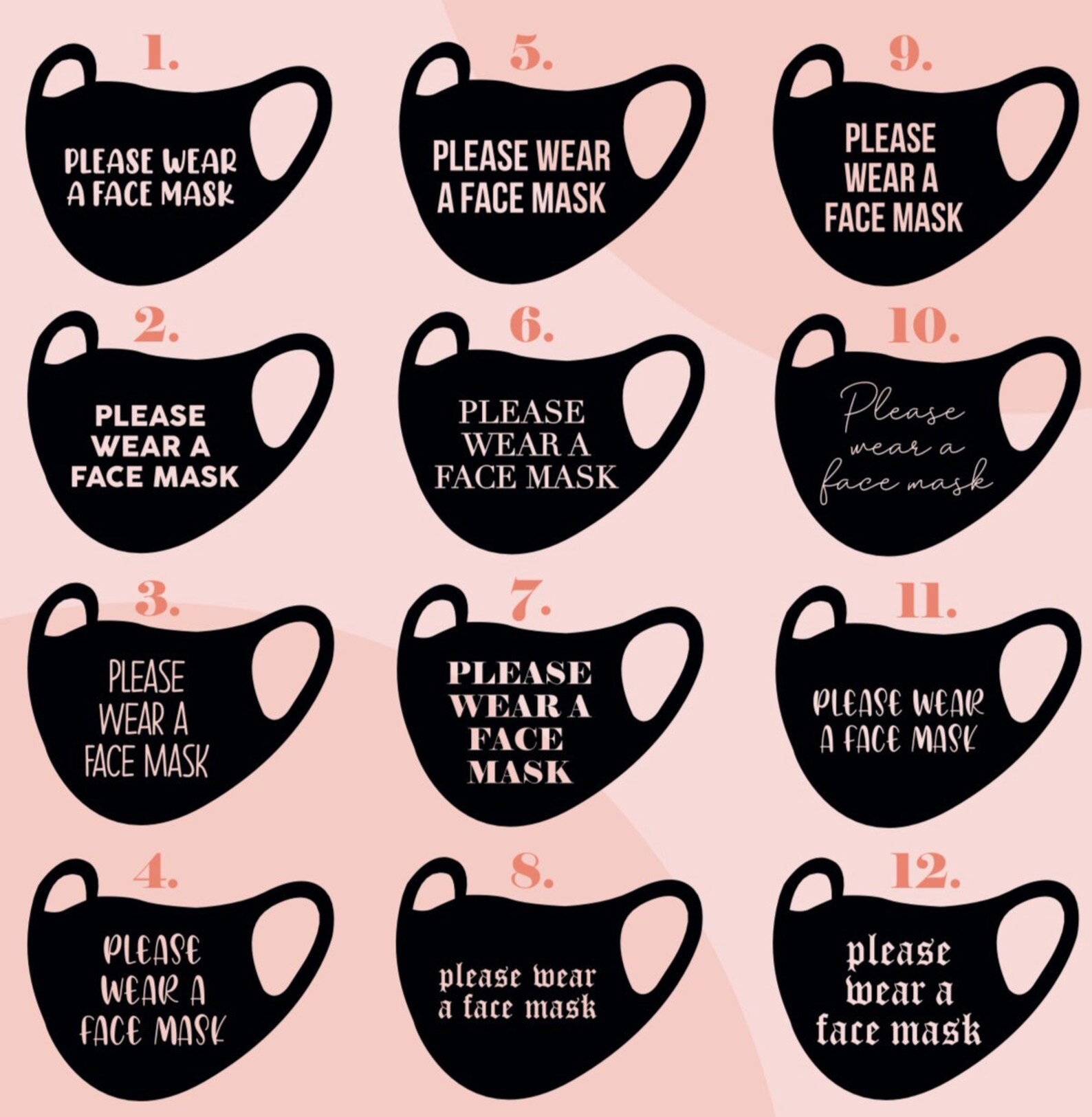 Mask Decal Mask Vinyl Decal Wear a Mask Sign Wear a Mask | Etsy