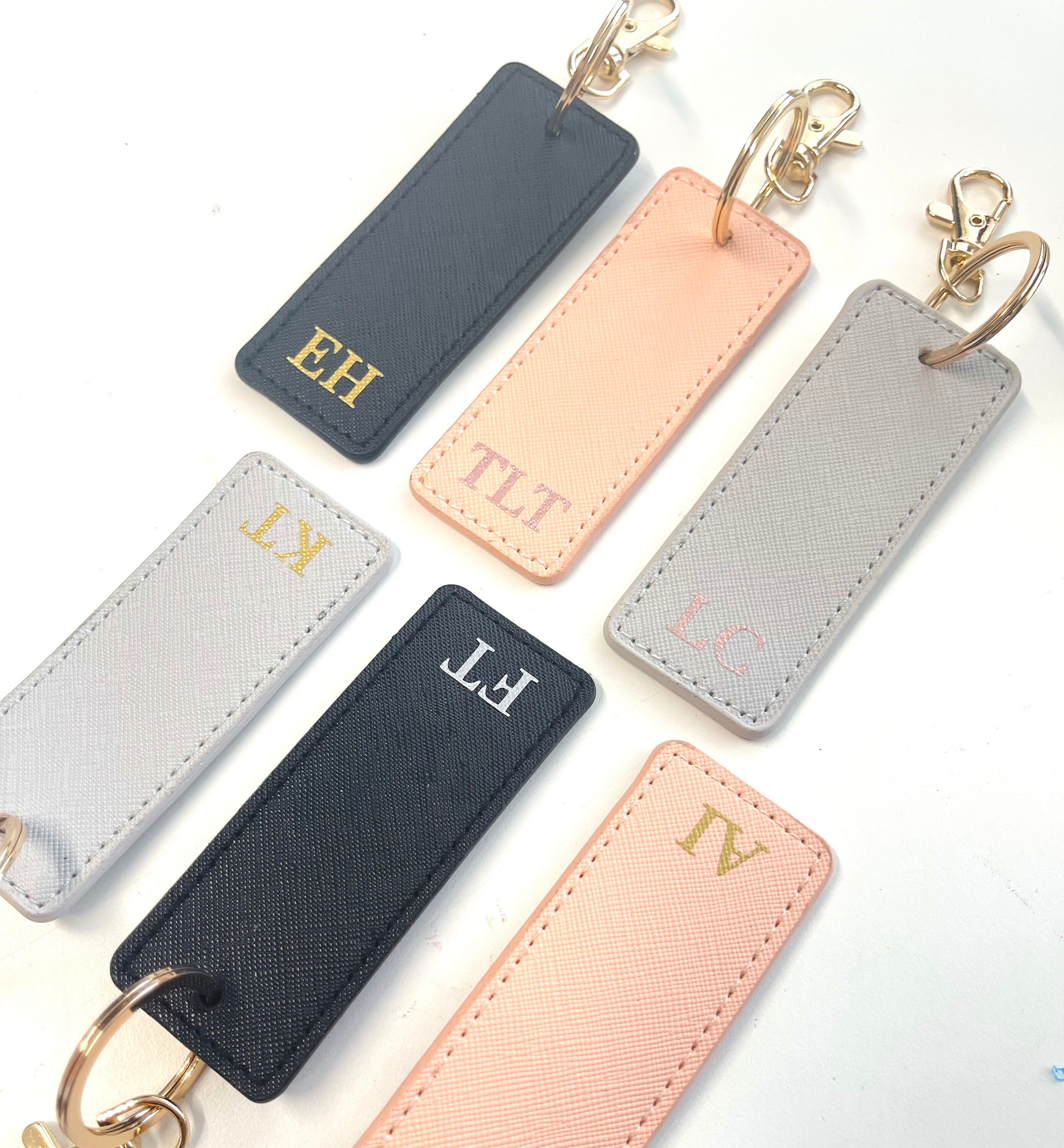 PERSONALISED KEYRING Monogrammed Key Ring Initials - Etsy UK