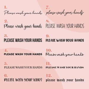 WASH YOUR HANDS Bathroom Mirror Decal, Vinyl Decal, Hand Washing ...