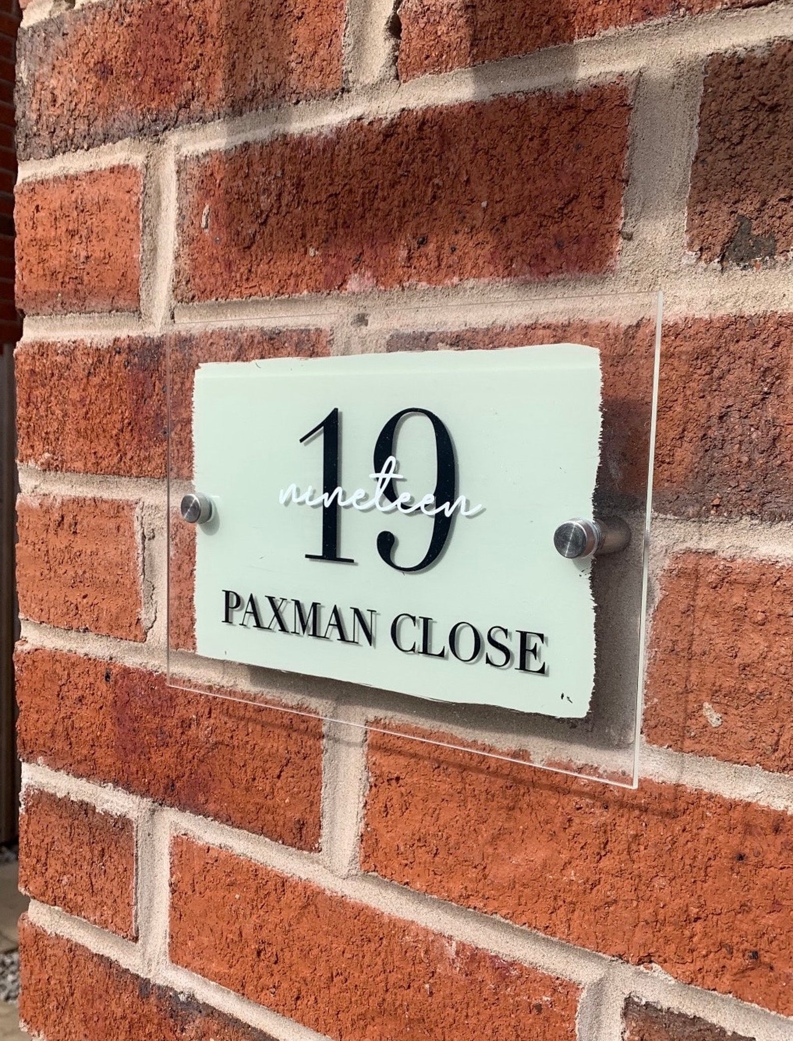 ACRYLIC HOUSE NUMBER Sign Perspex Sign Personalised House - Etsy