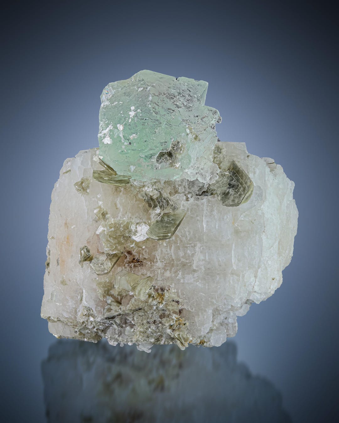 Green Fluorte on Feldspar Matrix - Etsy
