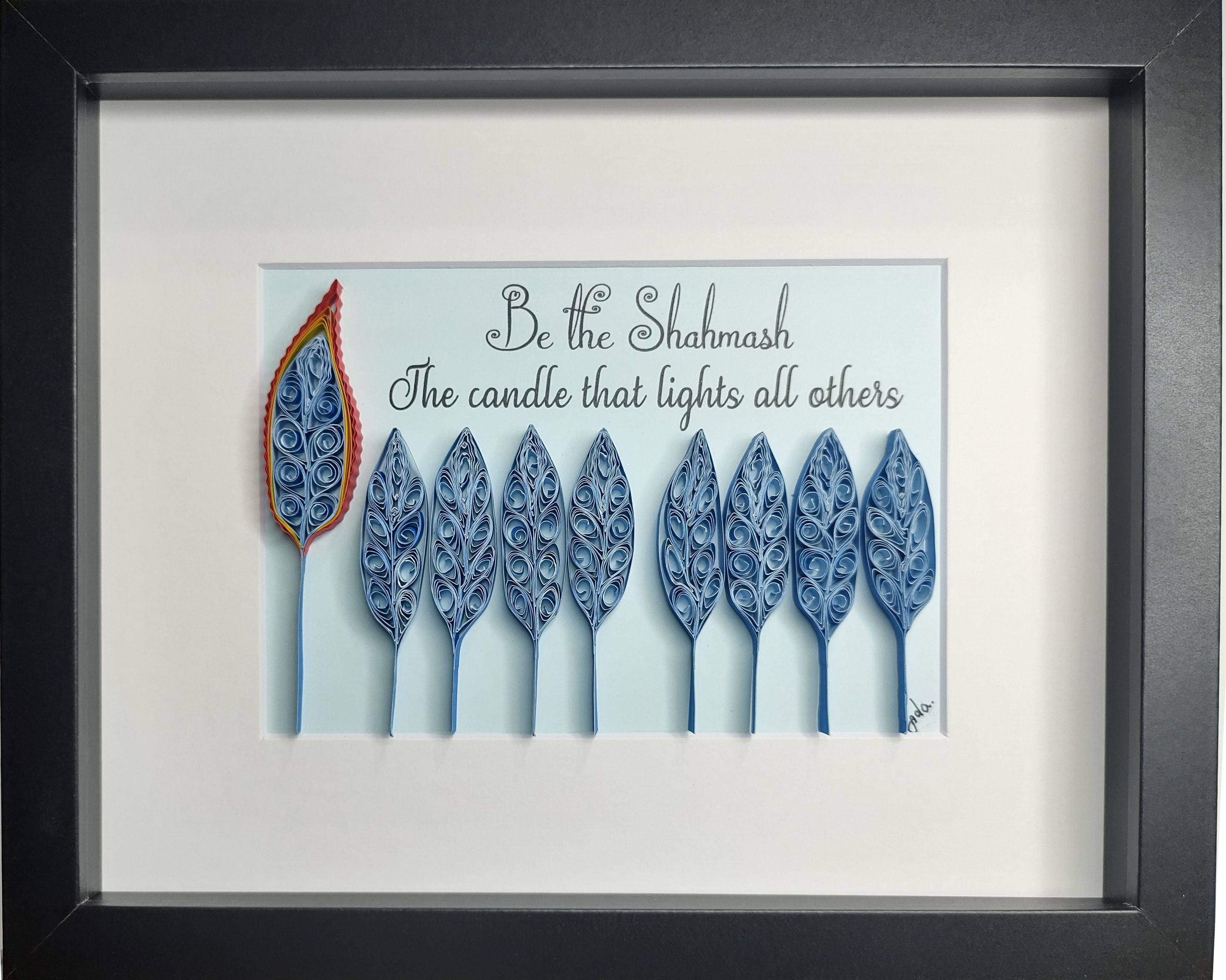 Chanukah Menorah Wall Art, Menorah Quilling Wall Art, Jewish Art ...