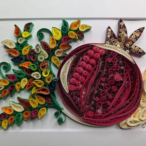 Pomegranate, Rosh Hashanah Gift,jewish Art, Quilling Home Gift,wall Art ...