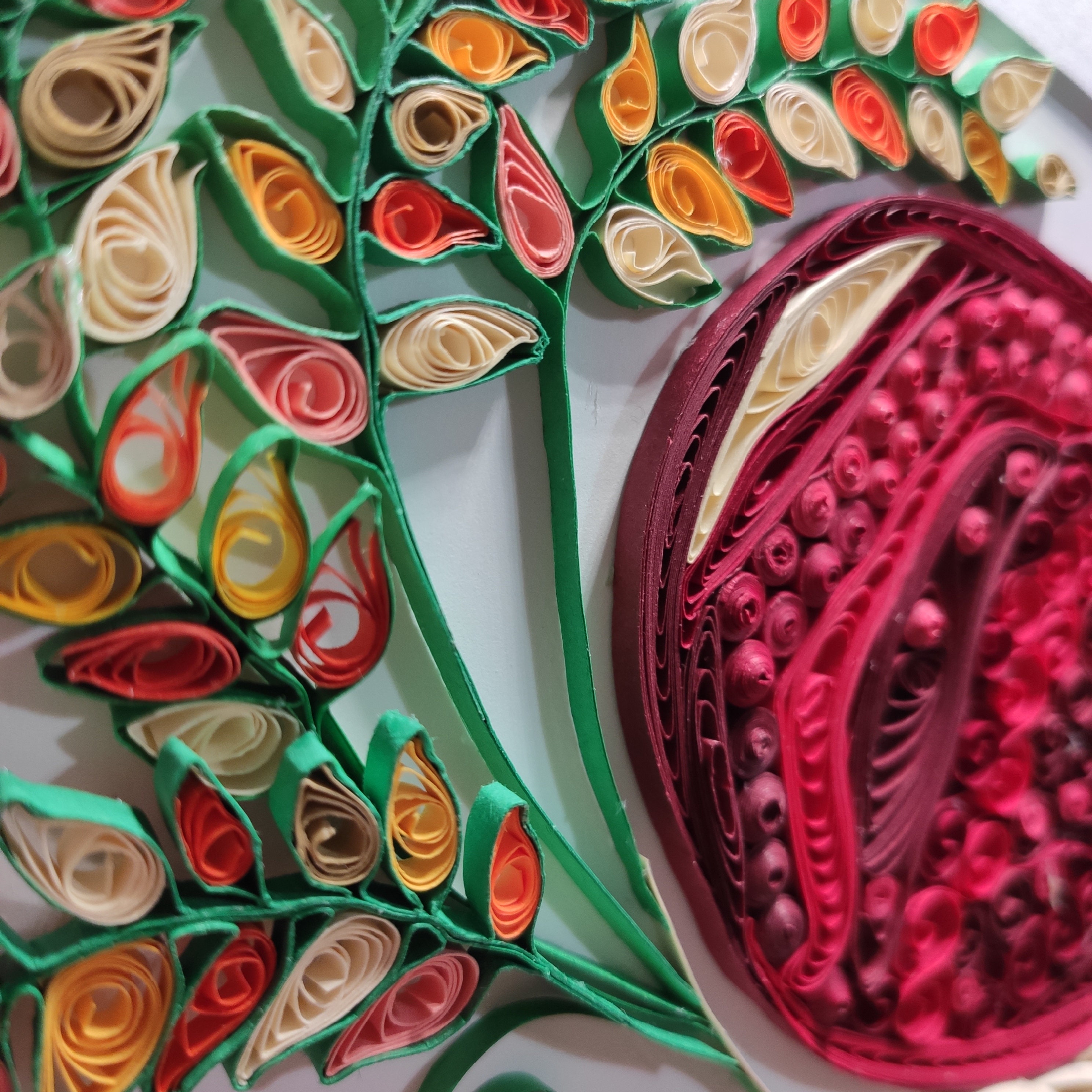 Pomegranate, Rosh Hashanah Gift,jewish Art, Quilling Home Gift,wall Art ...
