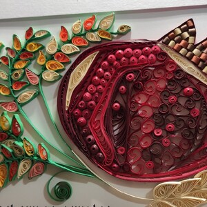 Pomegranate, Rosh Hashanah Gift,jewish Art, Quilling Home Gift,wall Art ...