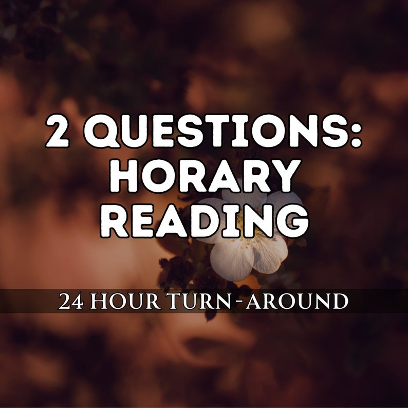 Ask 2 Questions: Horary Reading same Day - Etsy