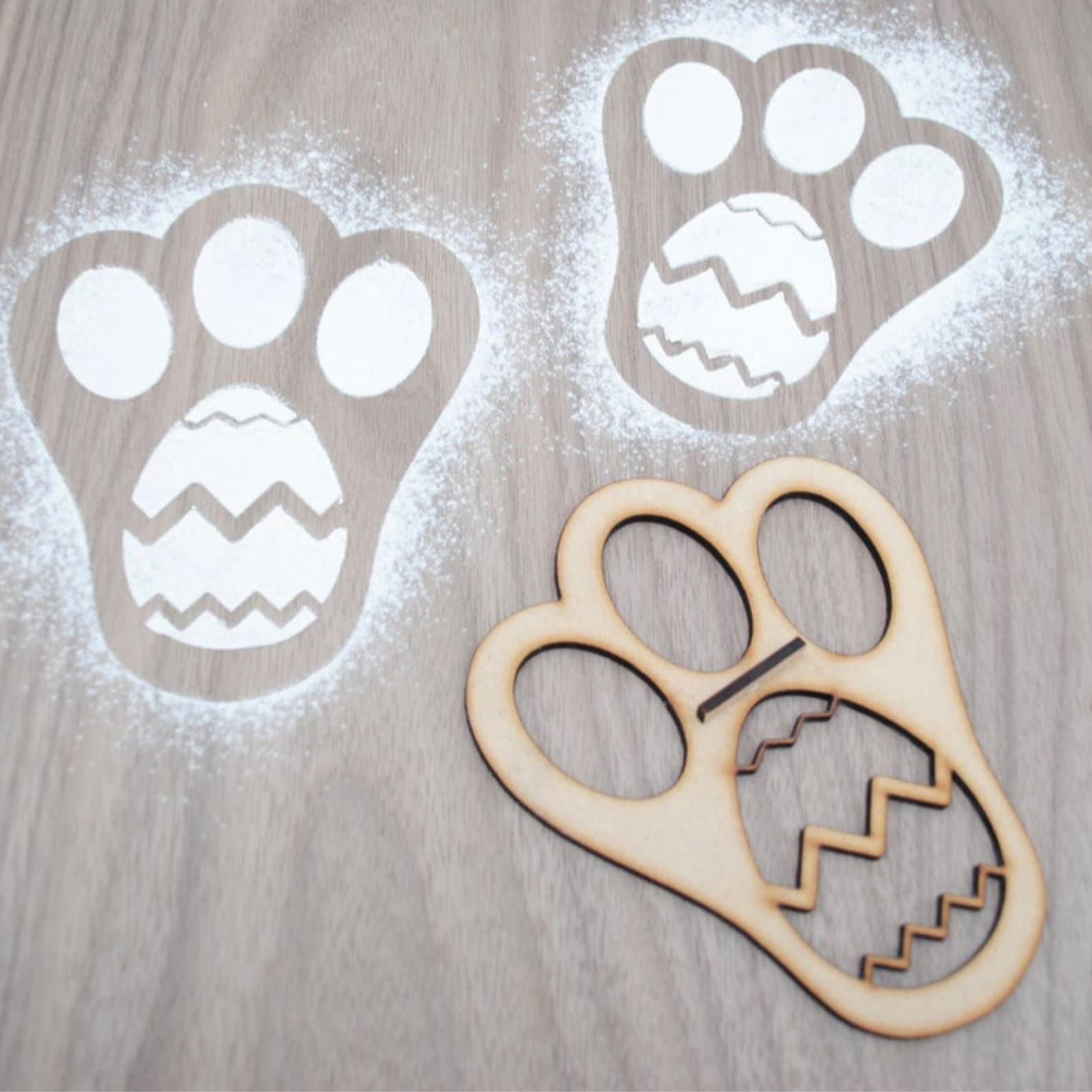 Easter Bunny Paw Print Stencil - Etsy