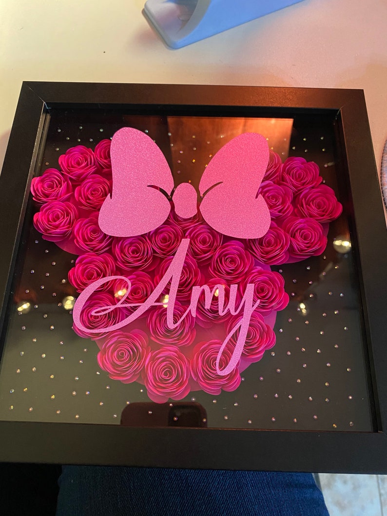 12 Minnie Mouse black Shadow Box | Etsy