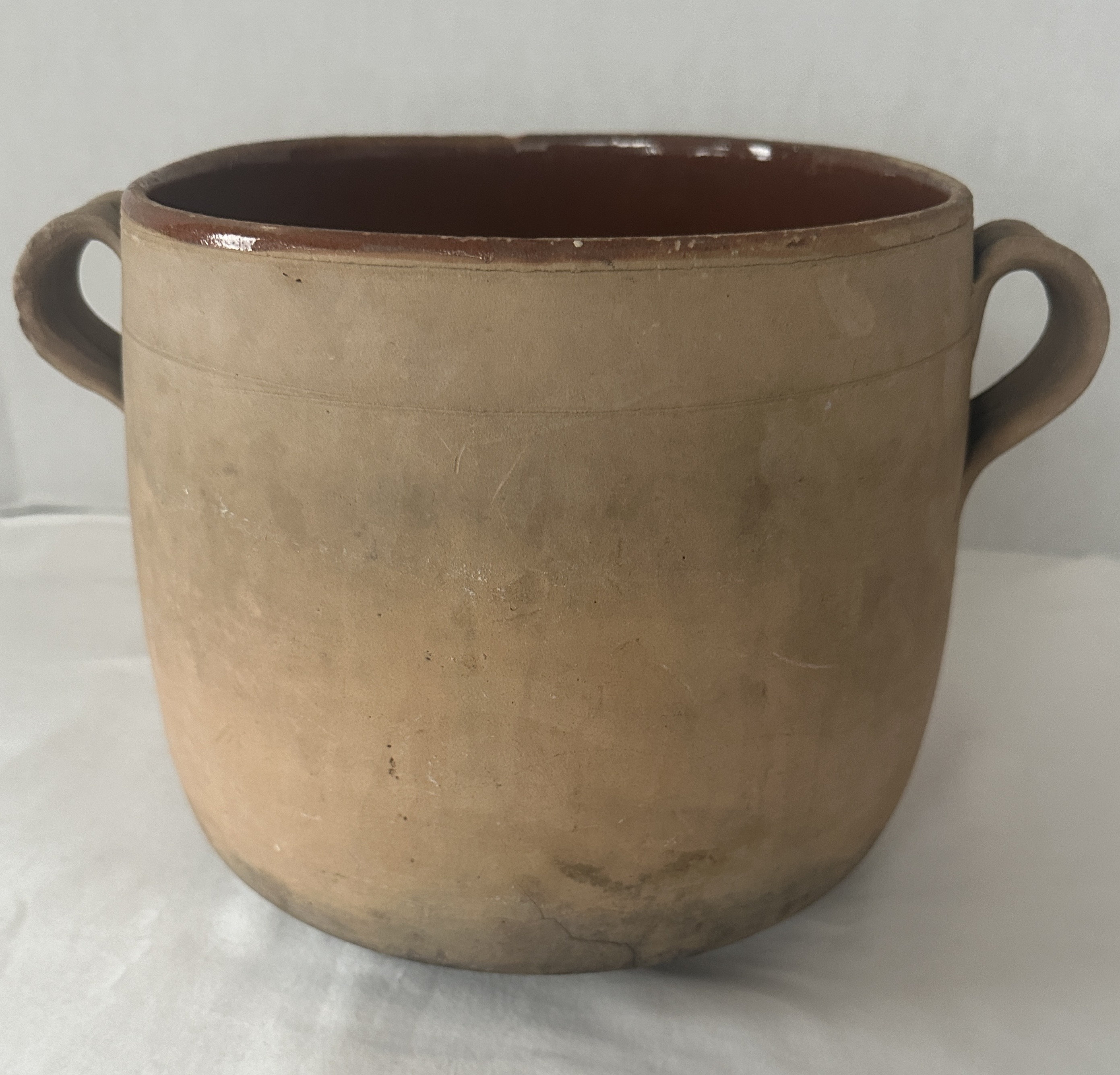 Antique French Country Stoneware Cooking Pot, Circa 1920's. Marked ...