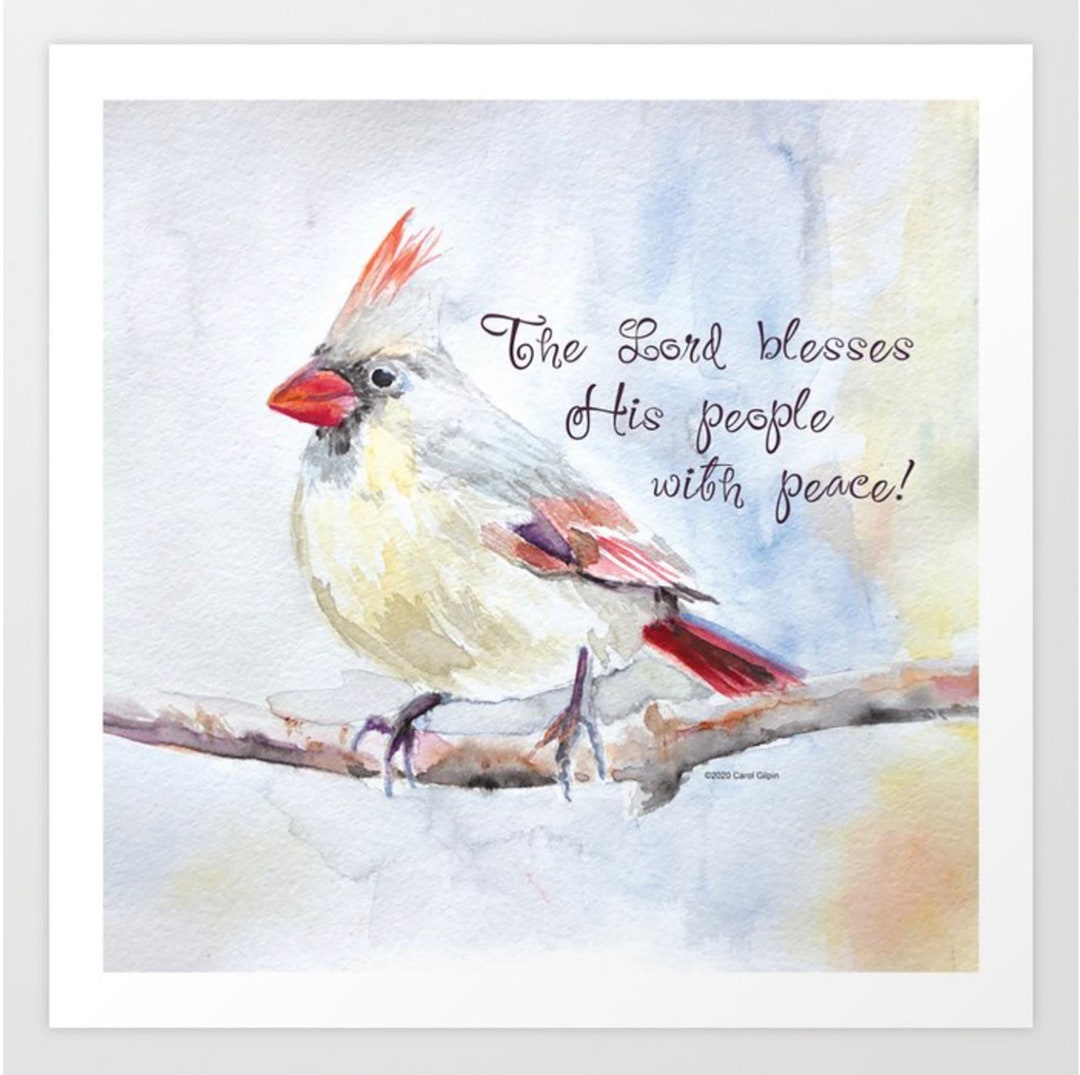 Cardinal Peace Art Print - Etsy