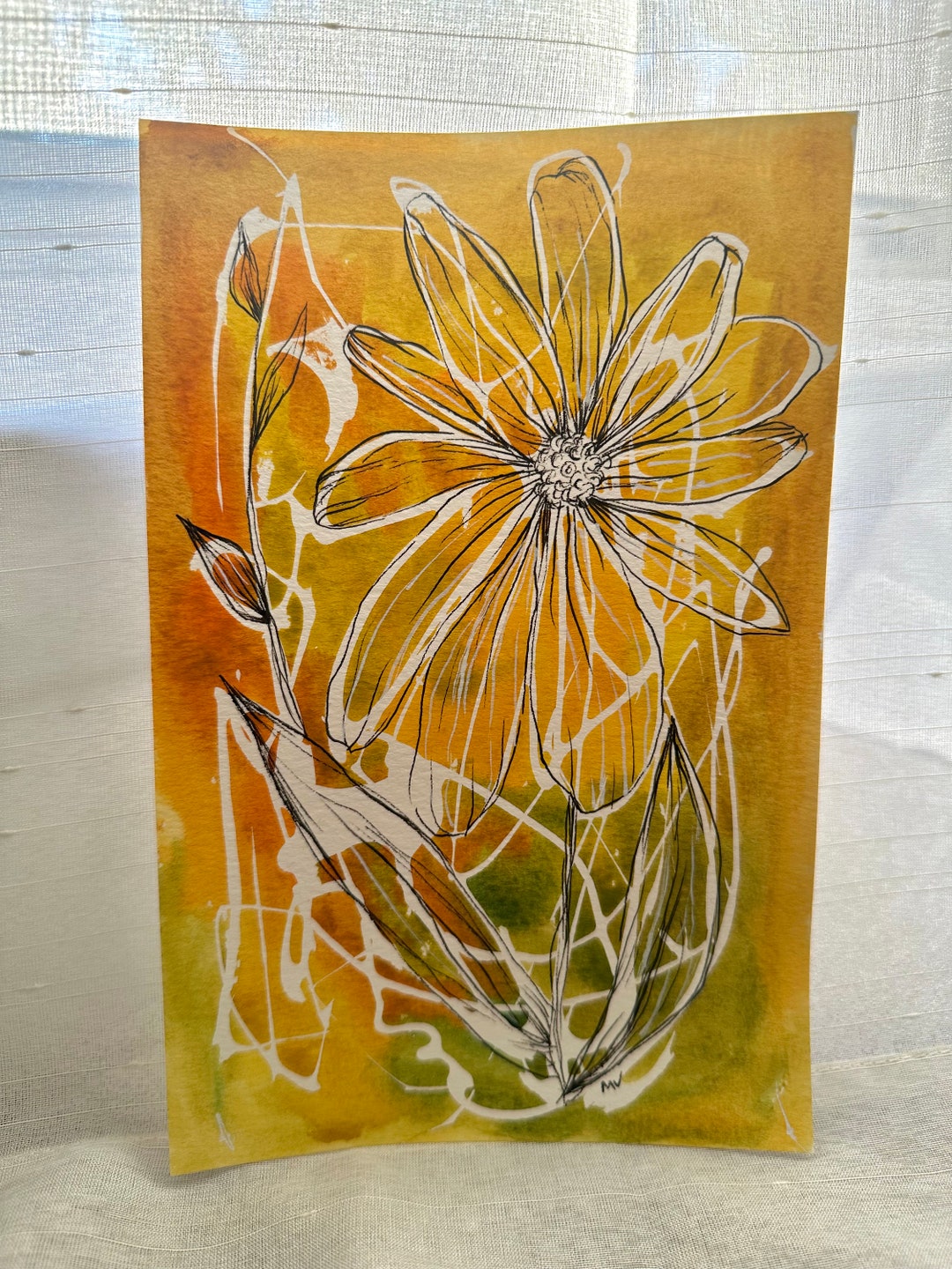 Watercolor Painting | Rubber Cement Tik Tok Water Color | Nature ...