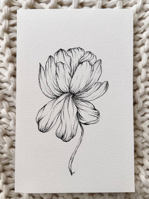 Ink Pen Art Flower