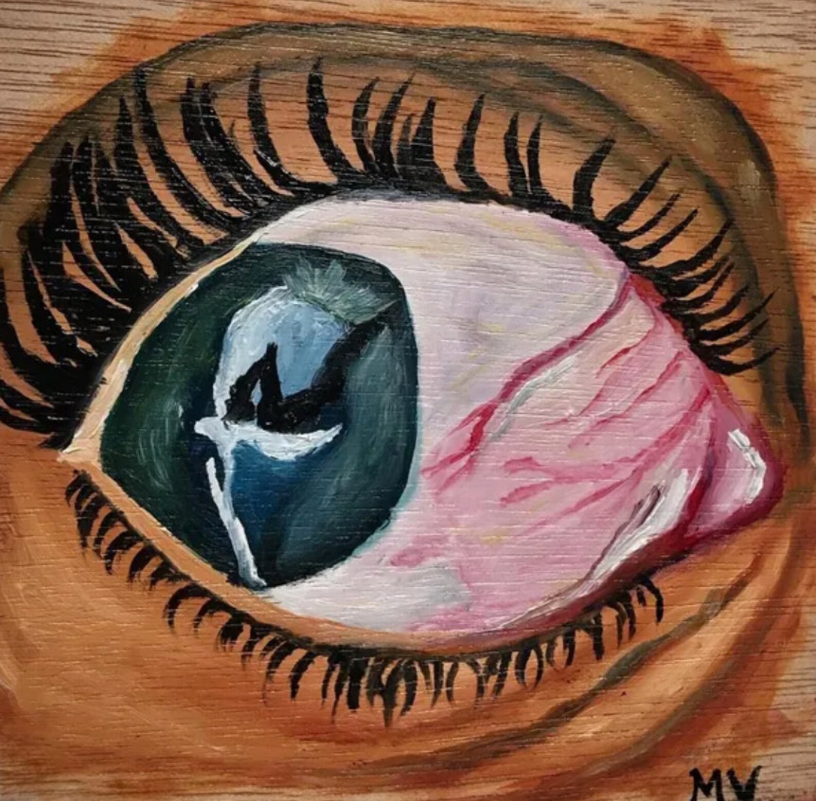 Gleam Painting | Eye Acrylic Painting on Canvas | Gloss Eye Painting ...